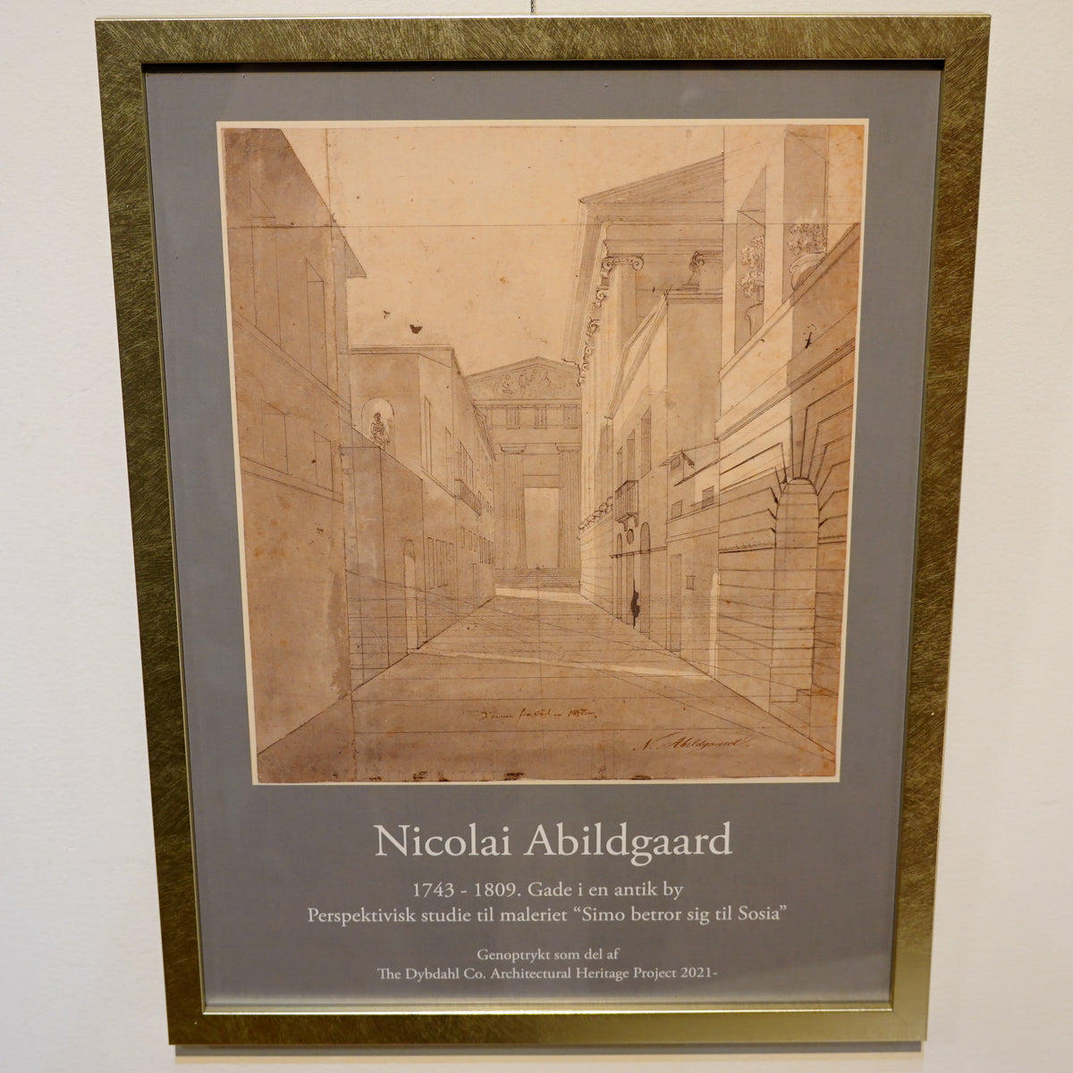 アートフレーム ポスター Nicolai Abildgaard Gade ien antik Old Encyclopedia Denmar ...